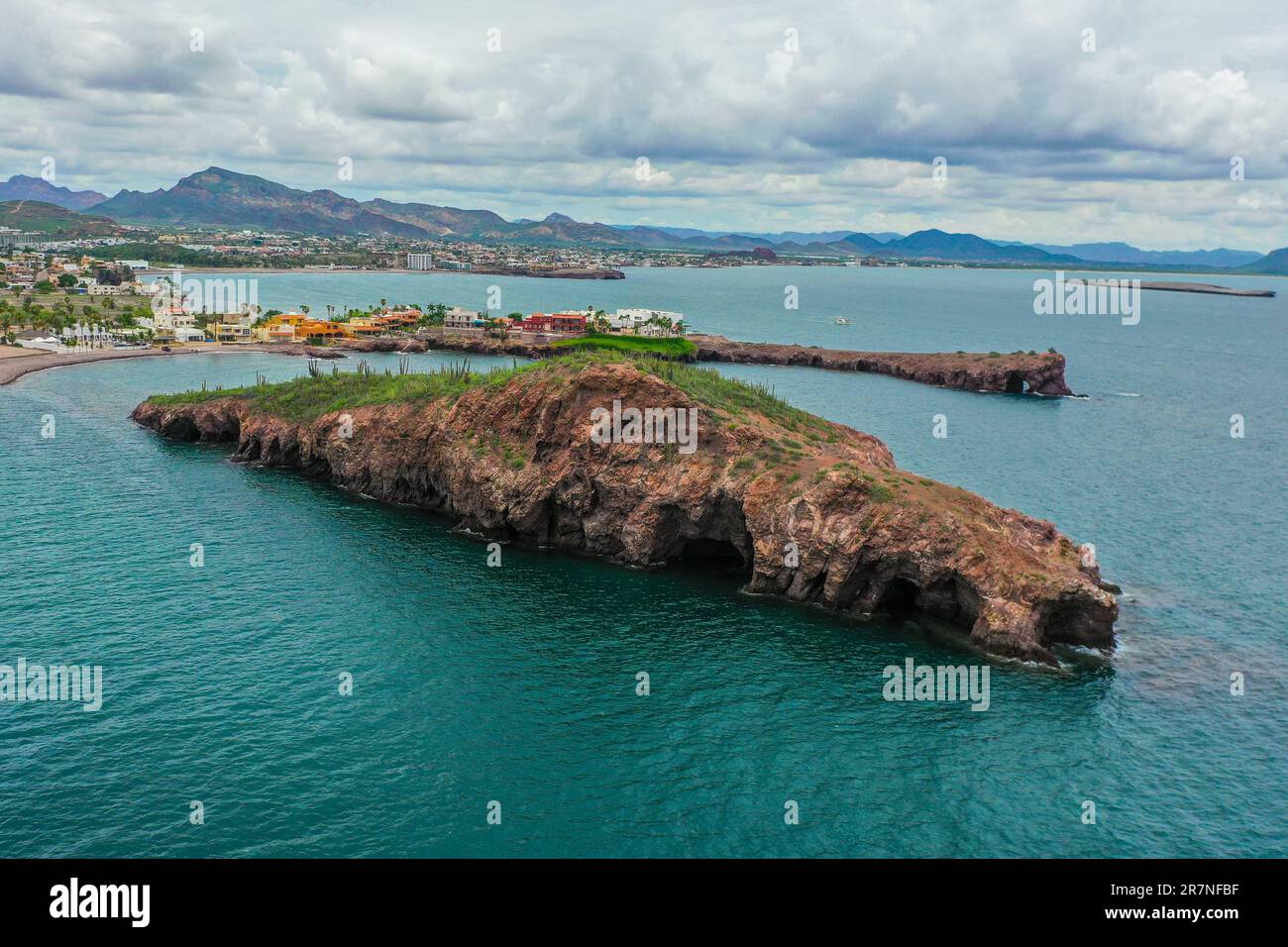 La Raza Island, Juma Island, San Nicolimaas Rock. Aerial view of San ...