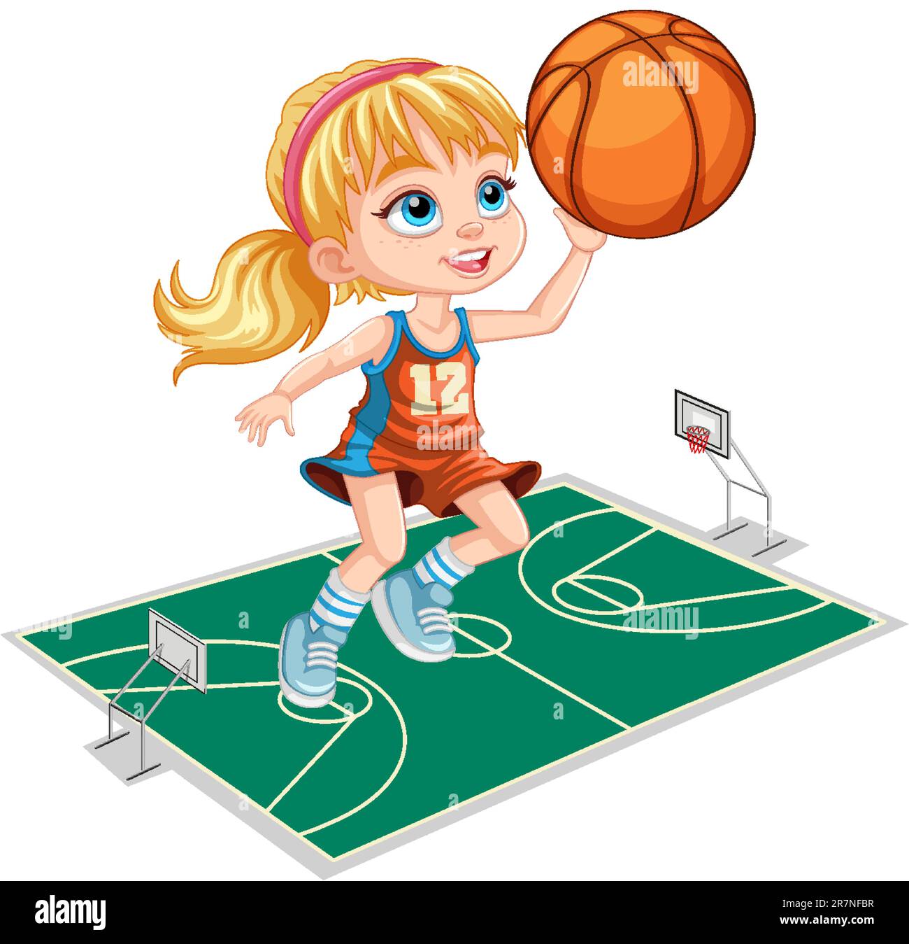 Female professional basketball Stock Vector Images - Alamy