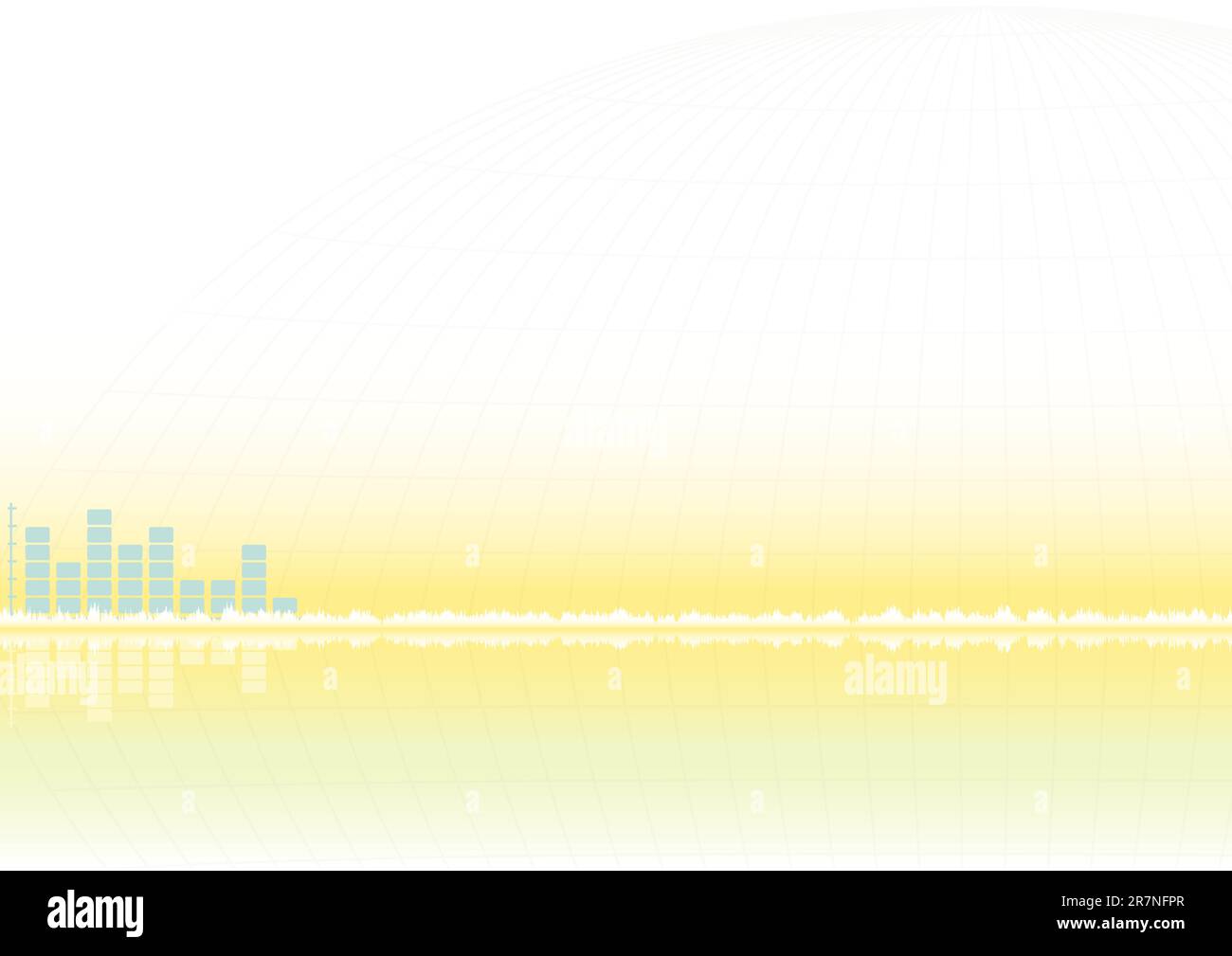 Abstract light yellow vector background with a sound equalizer eps8 ...