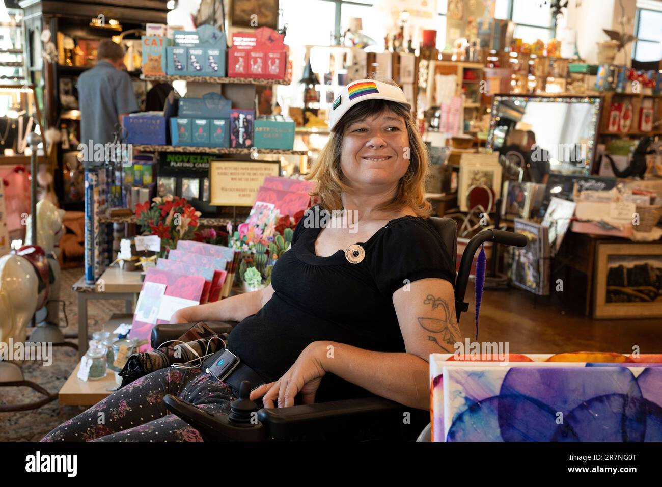 Asheville, North Carolina, USA. 9th June, 2023. Amanda LeVesque, 40 ...