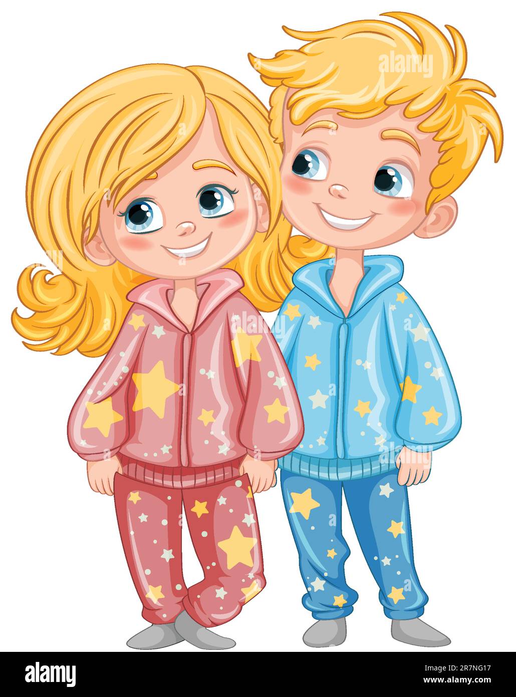 Cute cartoon character in pajamas illustration Stock Vector Image & Art ...