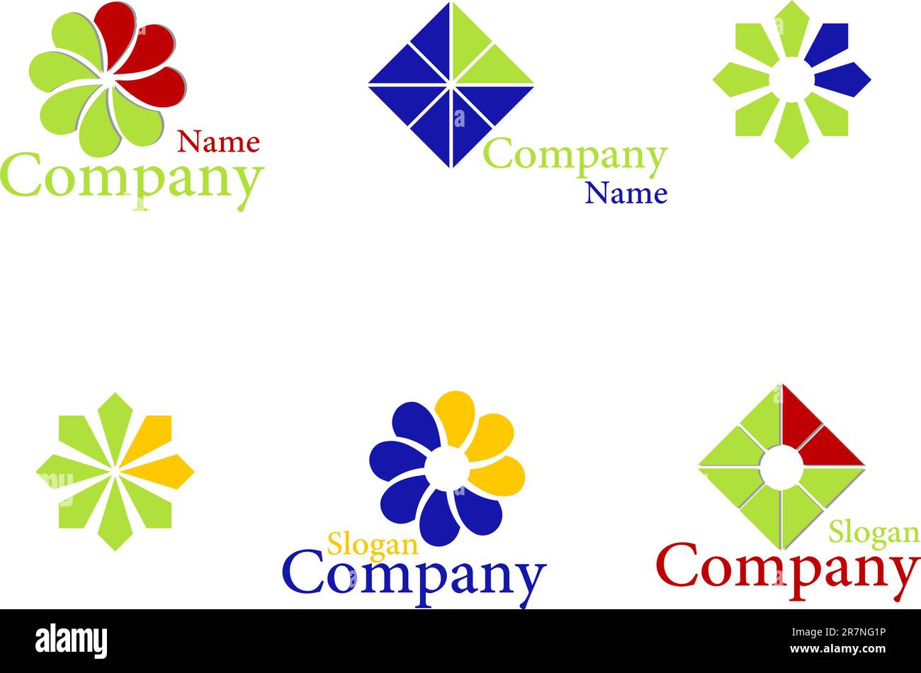 Set color logos for companies. Vector illustration Stock Vector Image ...