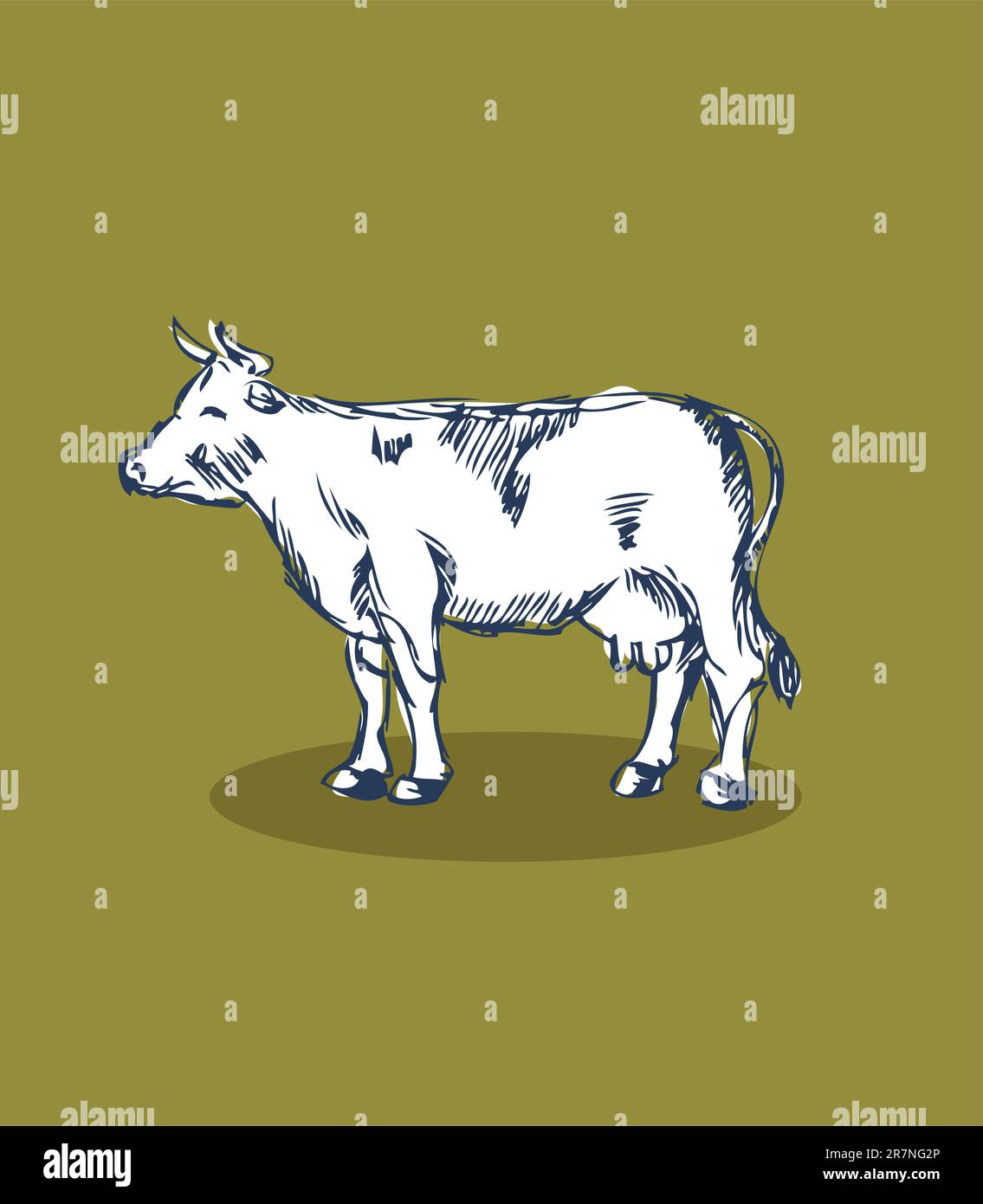 Individual cow Stock Vector Images - Alamy
