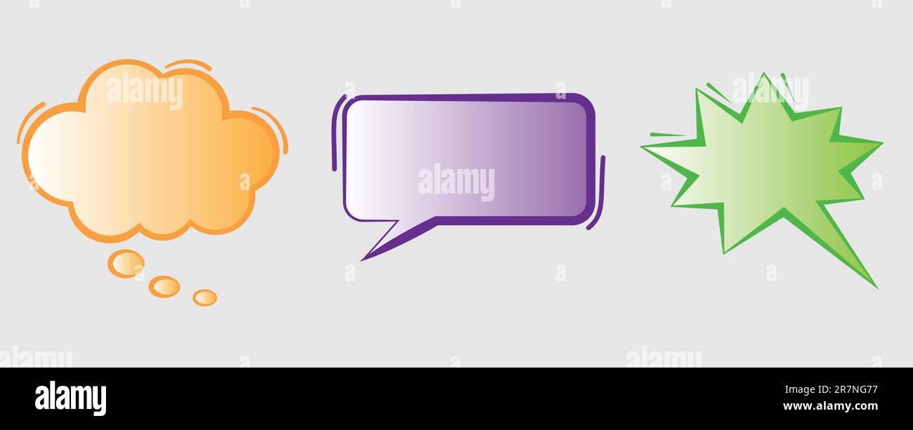 Colorful blank speech text bubbles Stock Vector Image & Art - Alamy