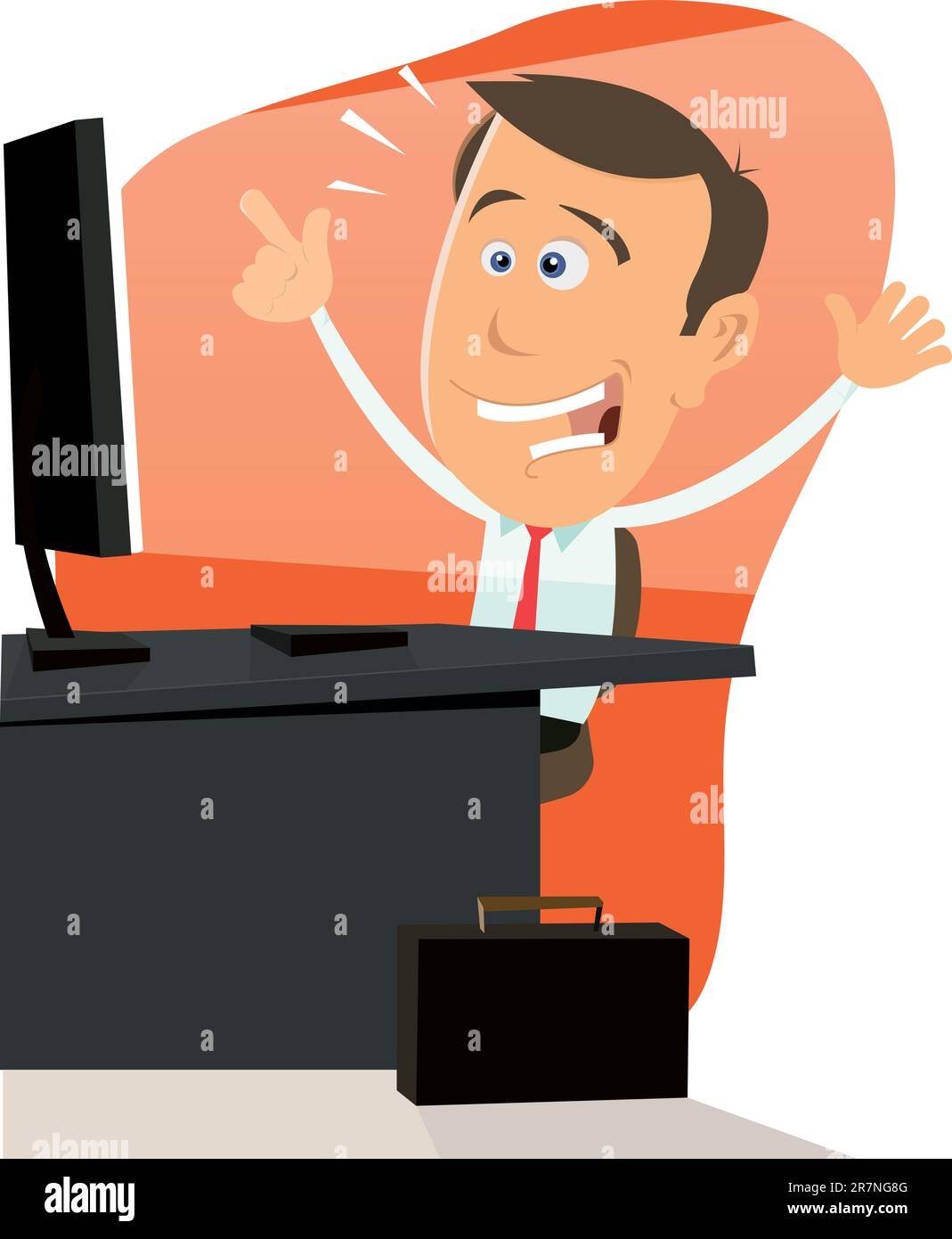 Cartoon happy man hi-res stock photography and images - Alamy
