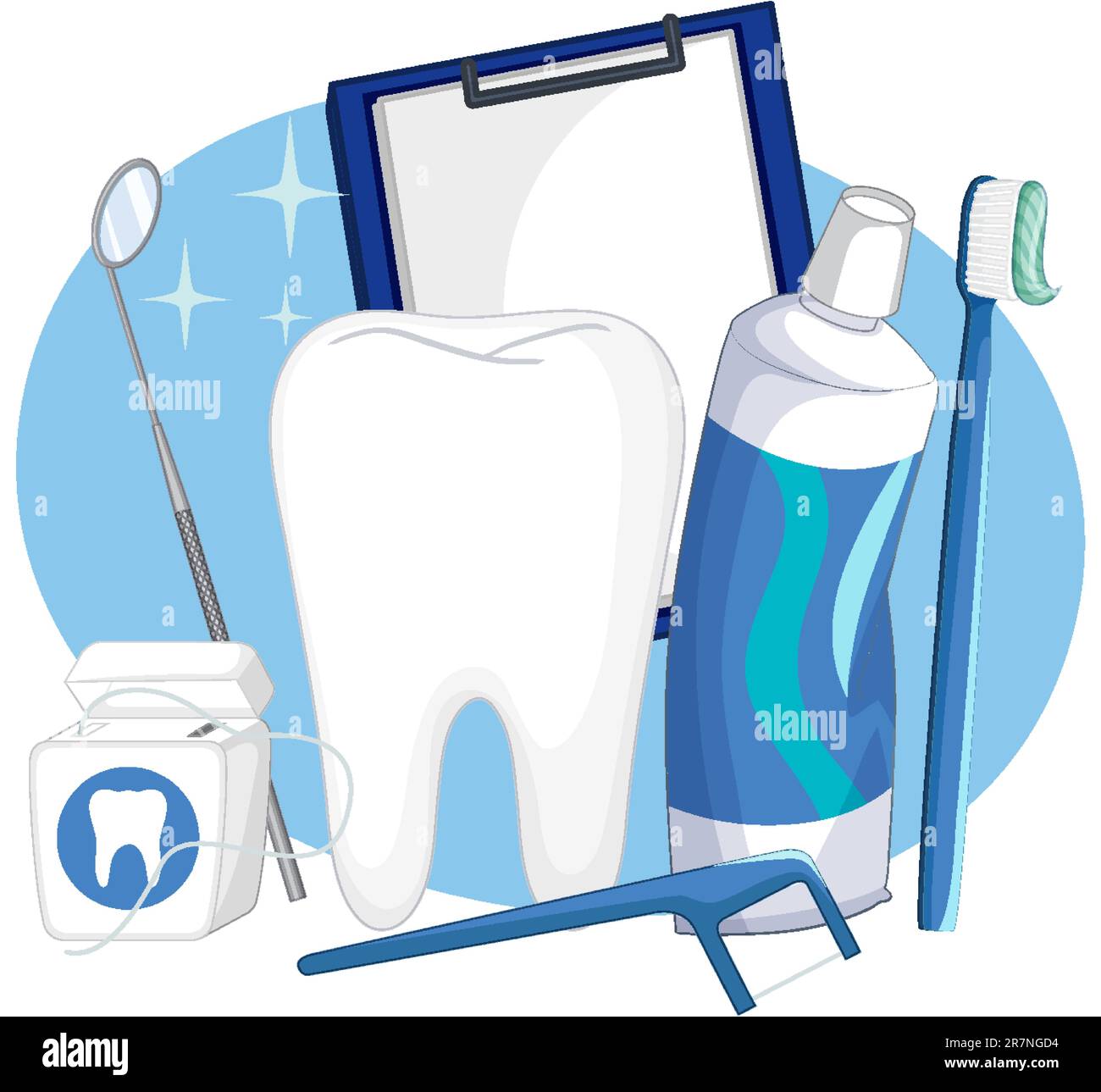 Dental Elements Vector Set illustration Stock Vector Image & Art - Alamy