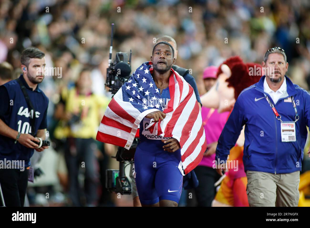 100 m justin gatlin hi-res stock photography and images - Alamy