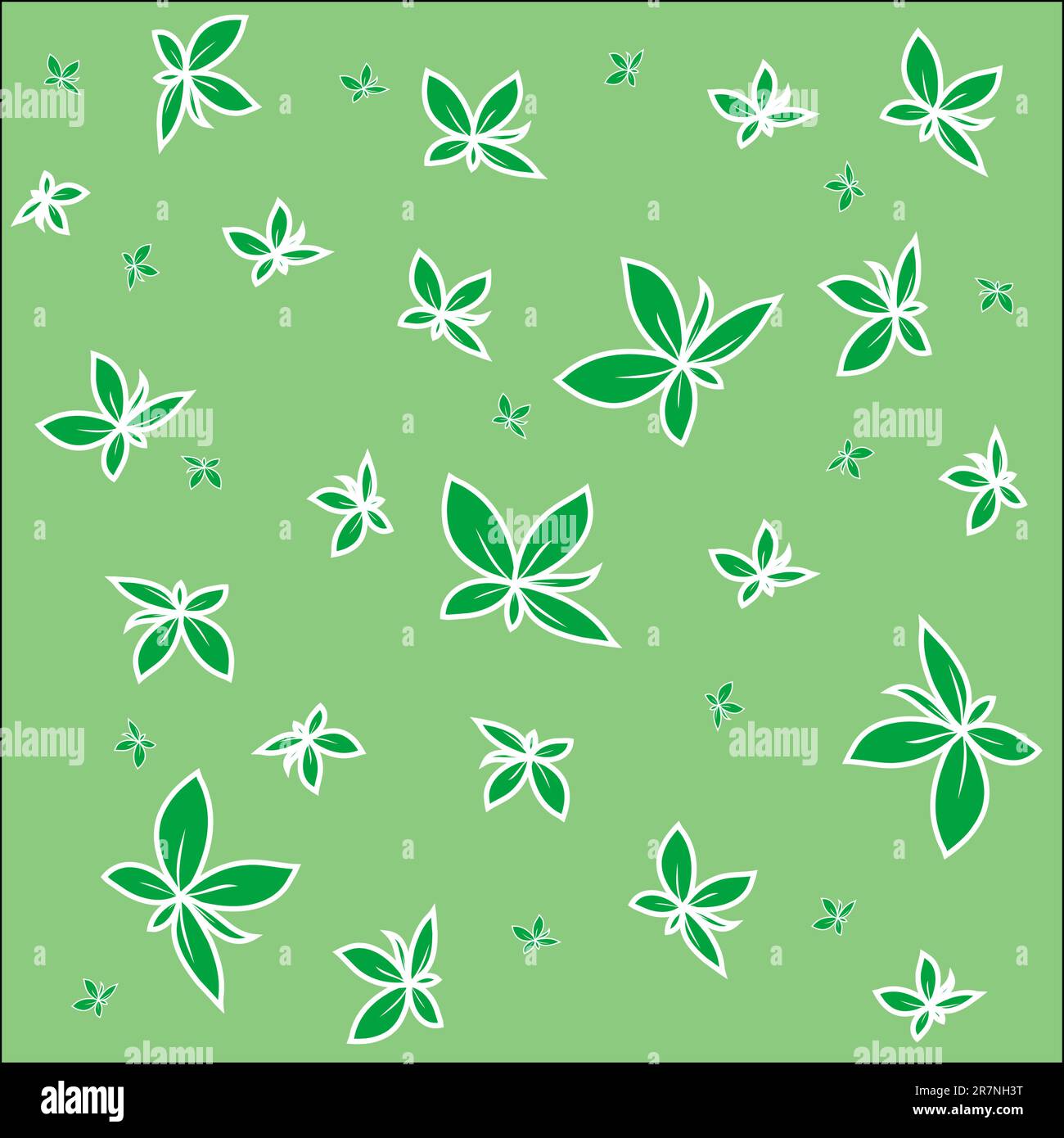 leaves pattern, vector art illustration; more patterns and textures in ...