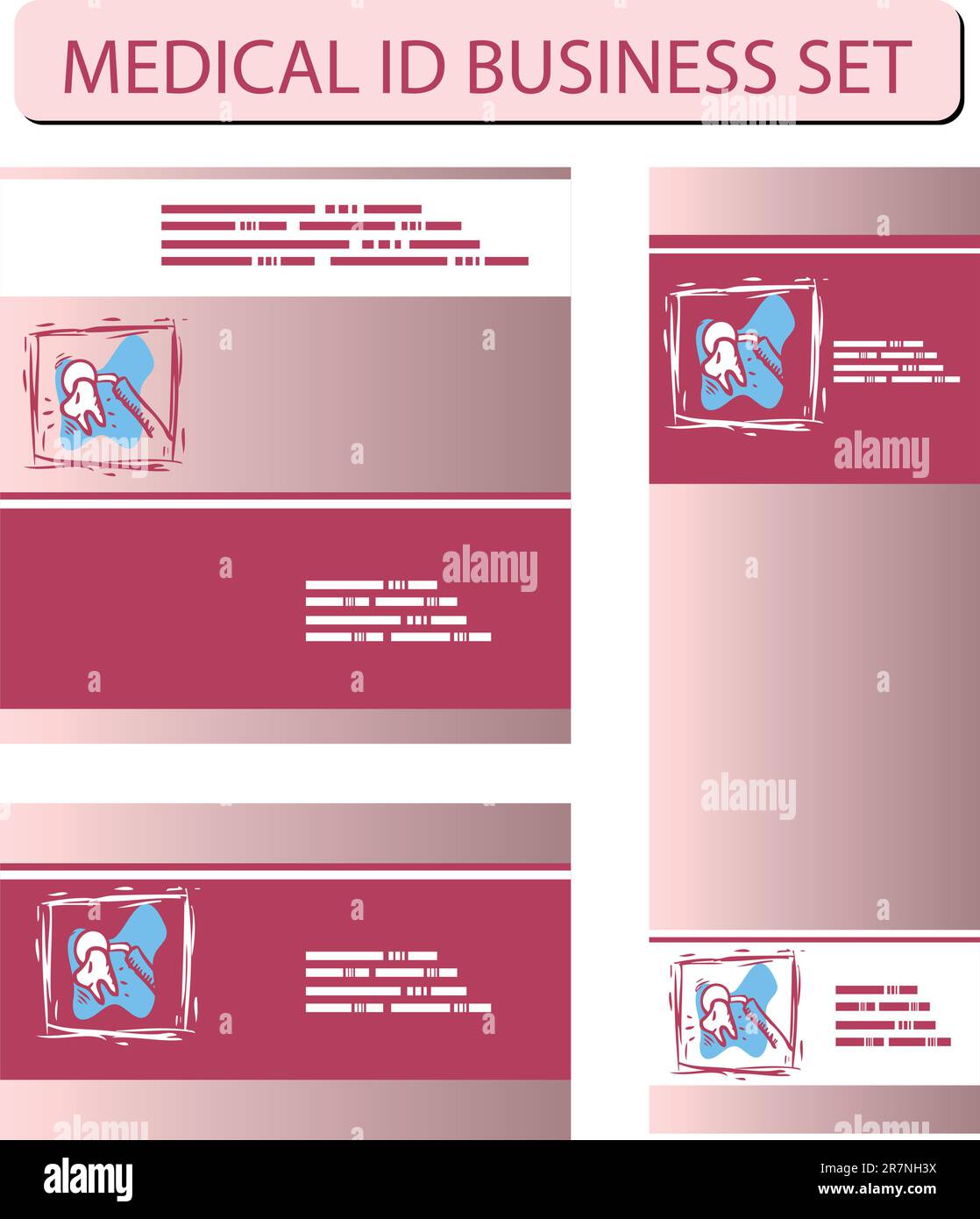 Medical ID business set with Dentist icons Stock Vector Image & Art - Alamy