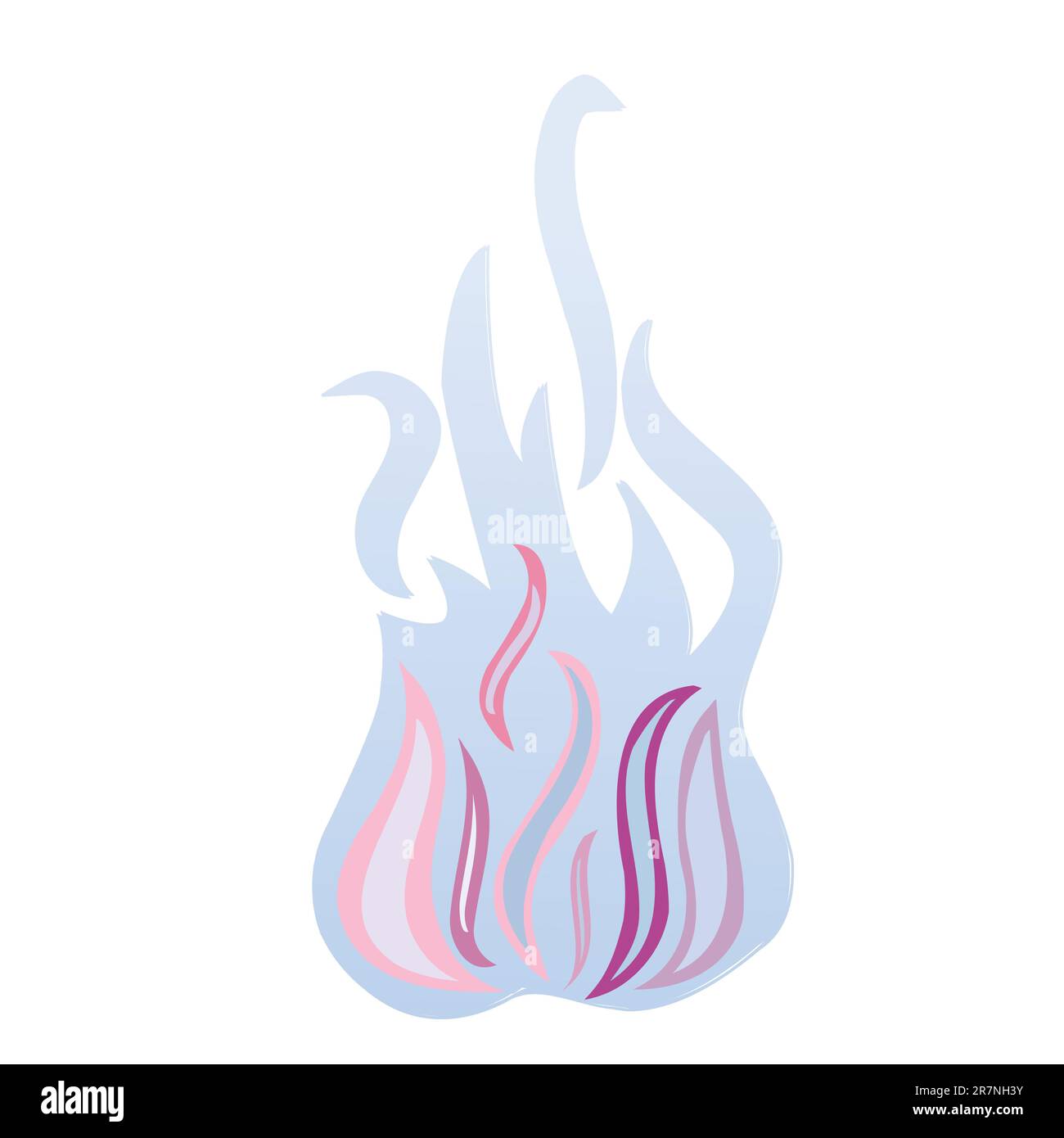 blue flames isolated on white, vector illustration Stock Vector Image ...