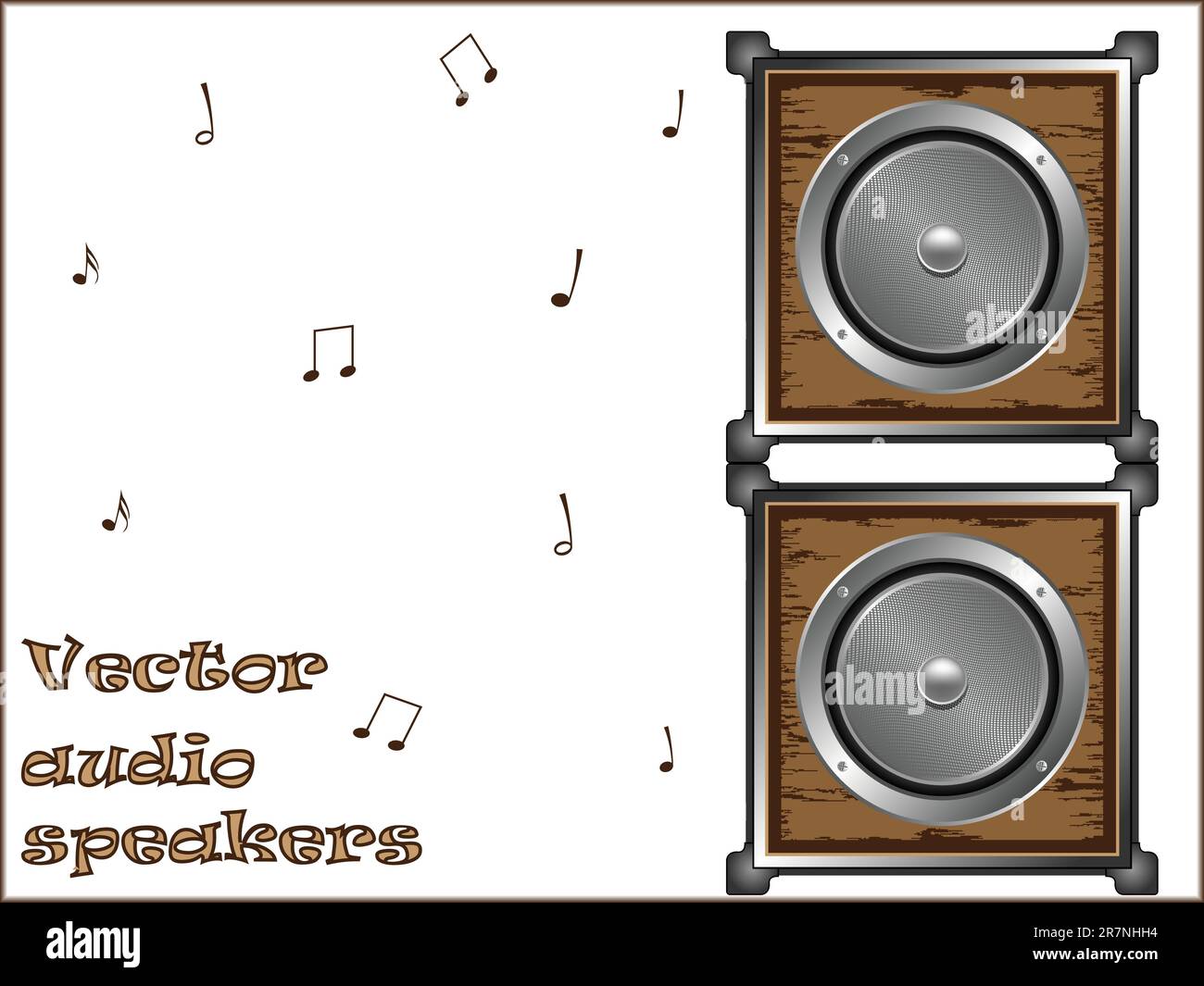 vector audio speakers against white background, abstract art illustration Stock Vector Image ...