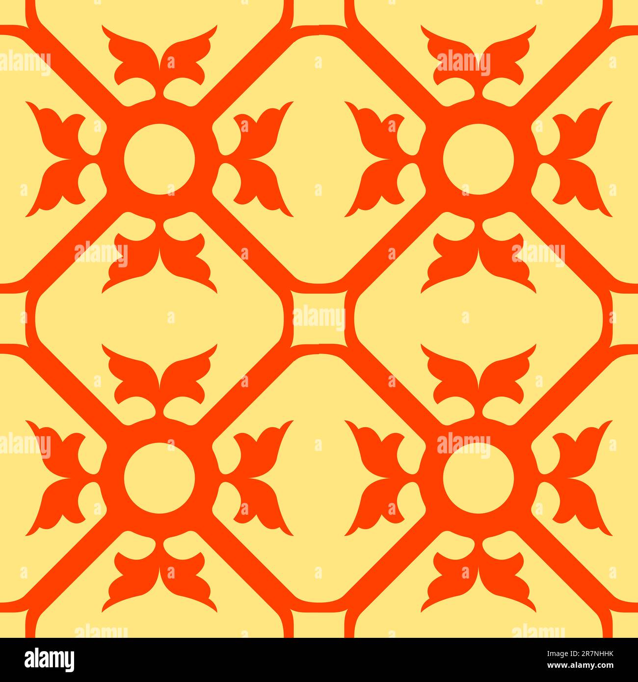 orange flowers seamless texture, abstract pattern; vector art ...