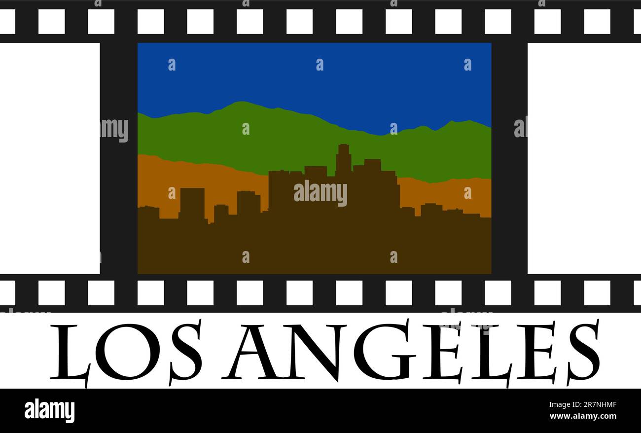 Los Angeles city high rise buildings skyline Stock Vector Image & Art ...
