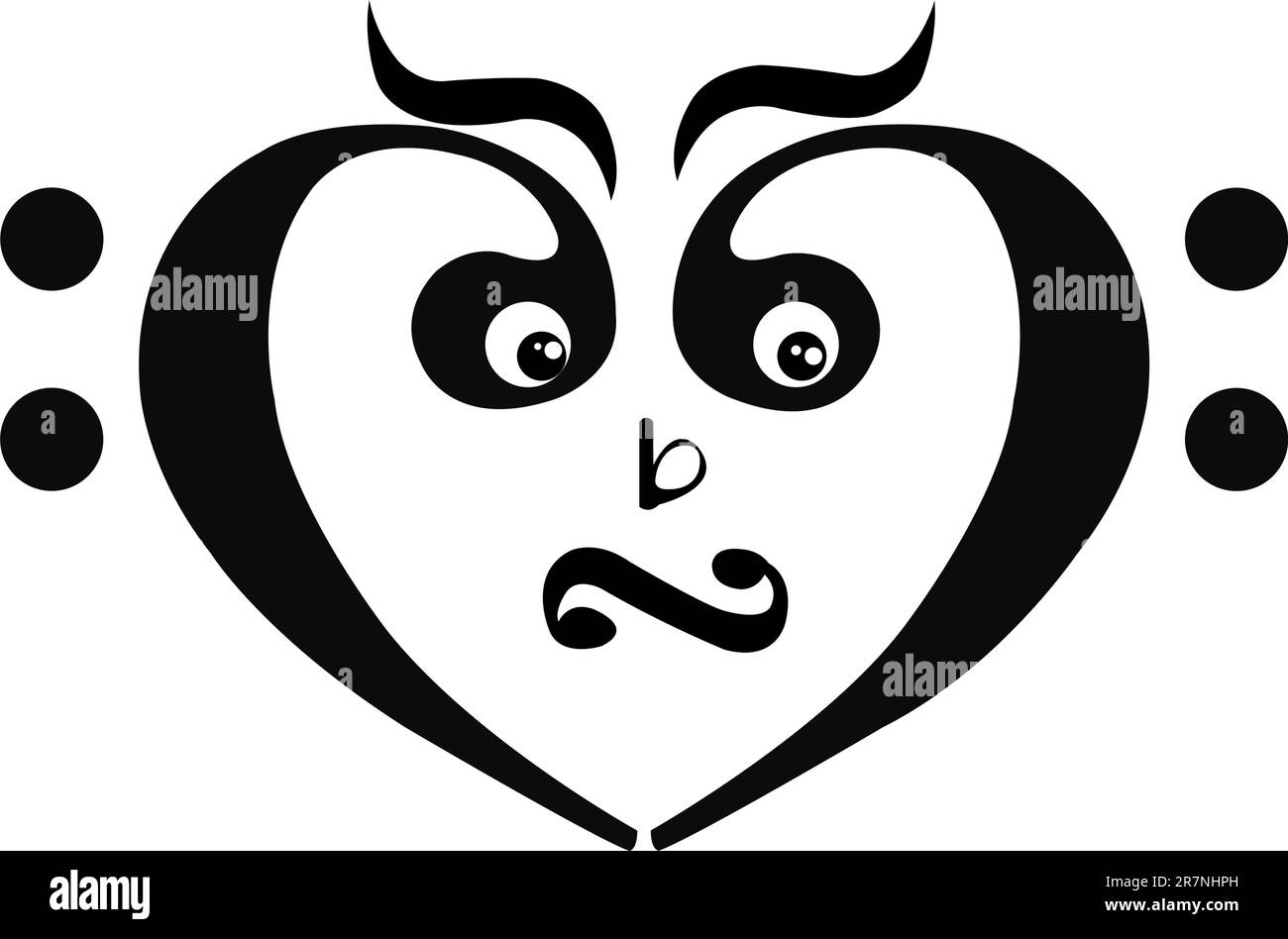 face vector illustration created from musical symbols Stock Vector ...