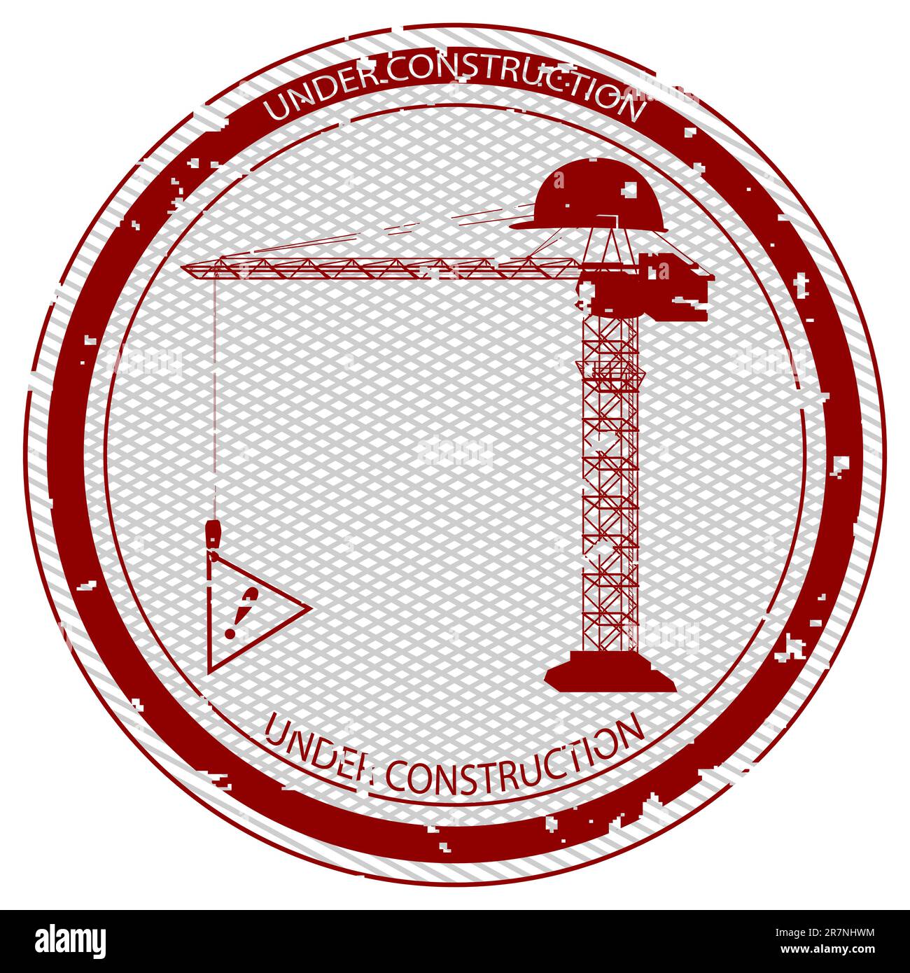 under construction stamp, abstract art illustration Stock Vector Image ...