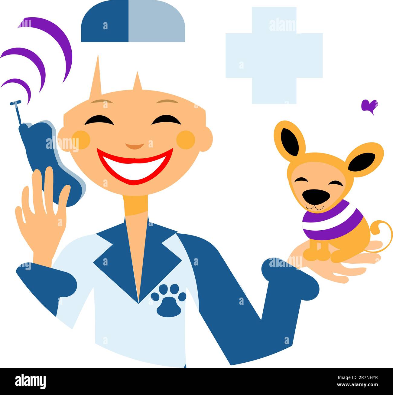 Woman calling dog Stock Vector Images - Alamy