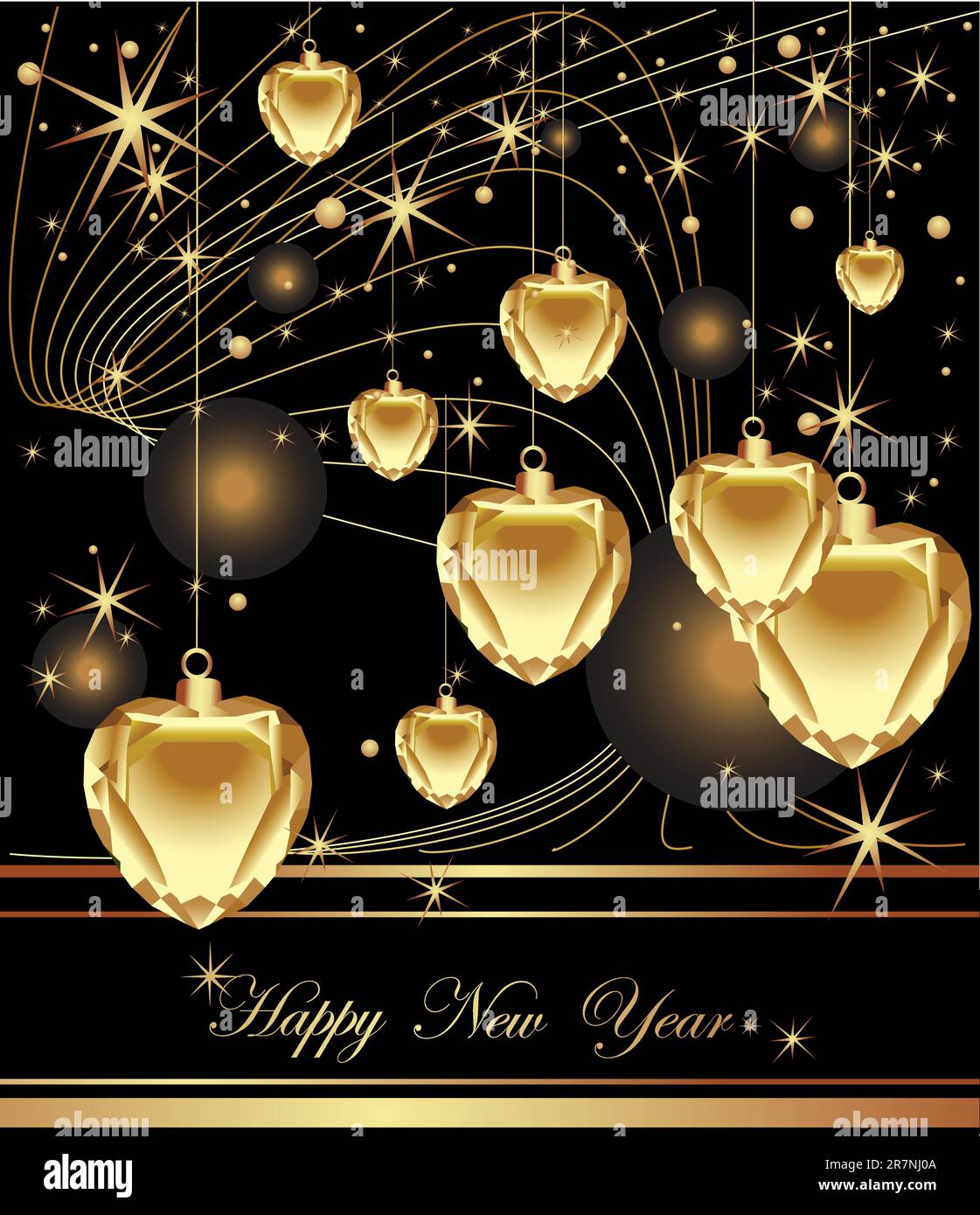 Gold Happy New Year background Stock Vector Image & Art - Alamy