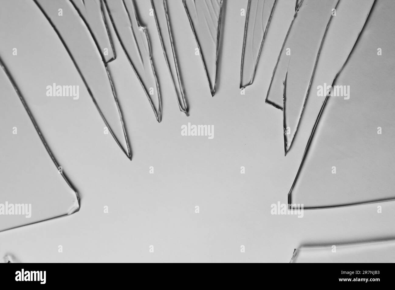 Broken glass background for your images isolated on white. Many large ...