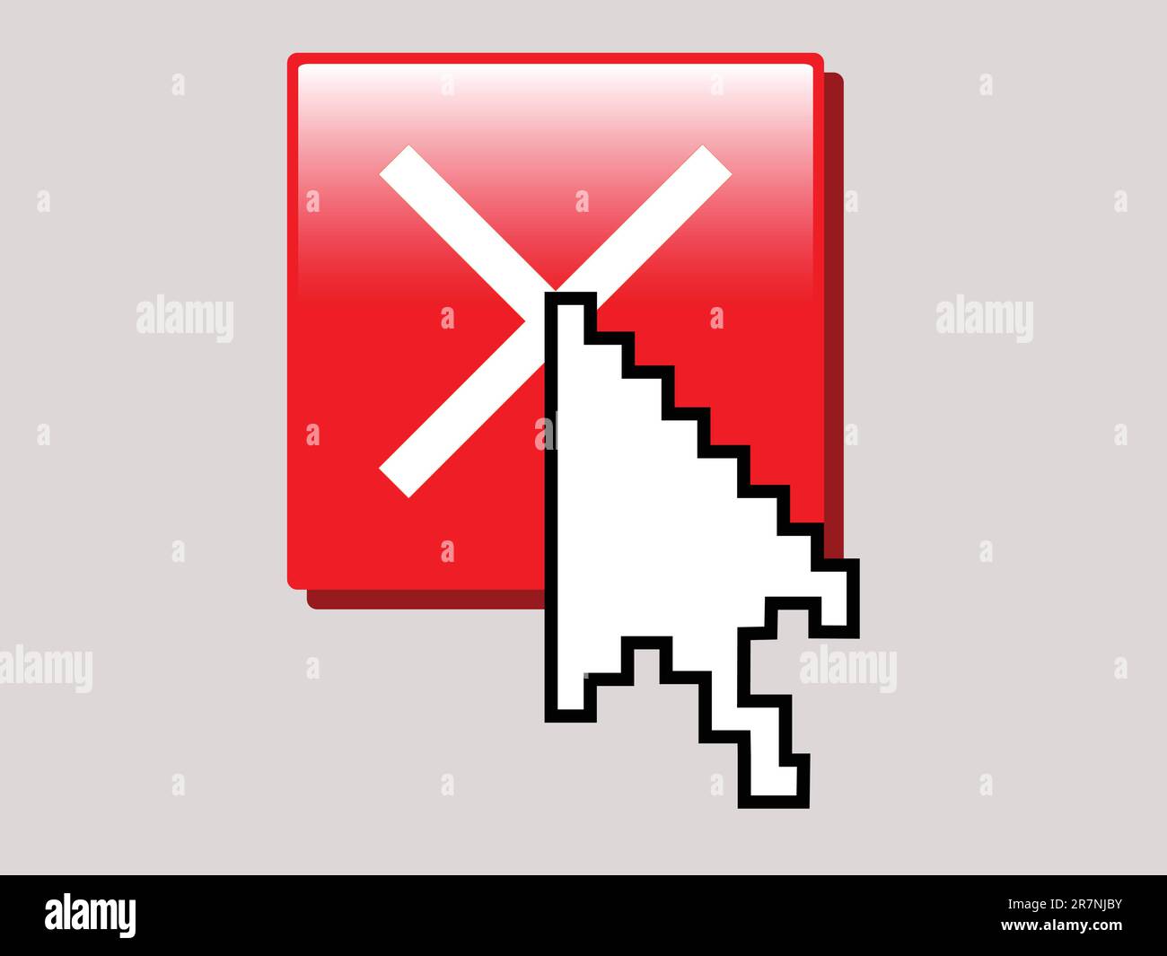 click on button - vector Stock Vector Image & Art - Alamy