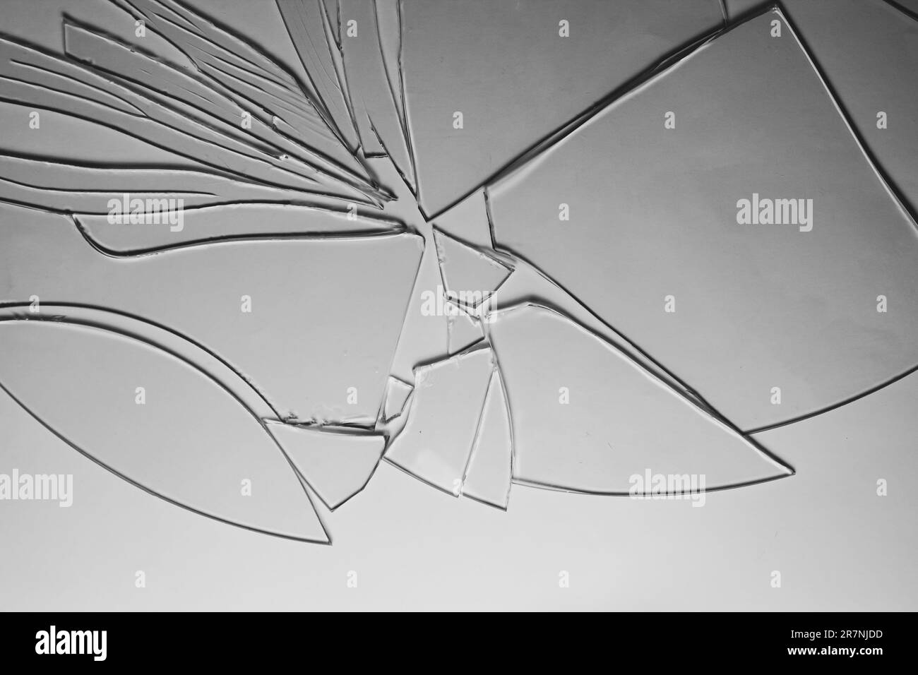 Broken glass pile pieces of texture and background isolated on white ...