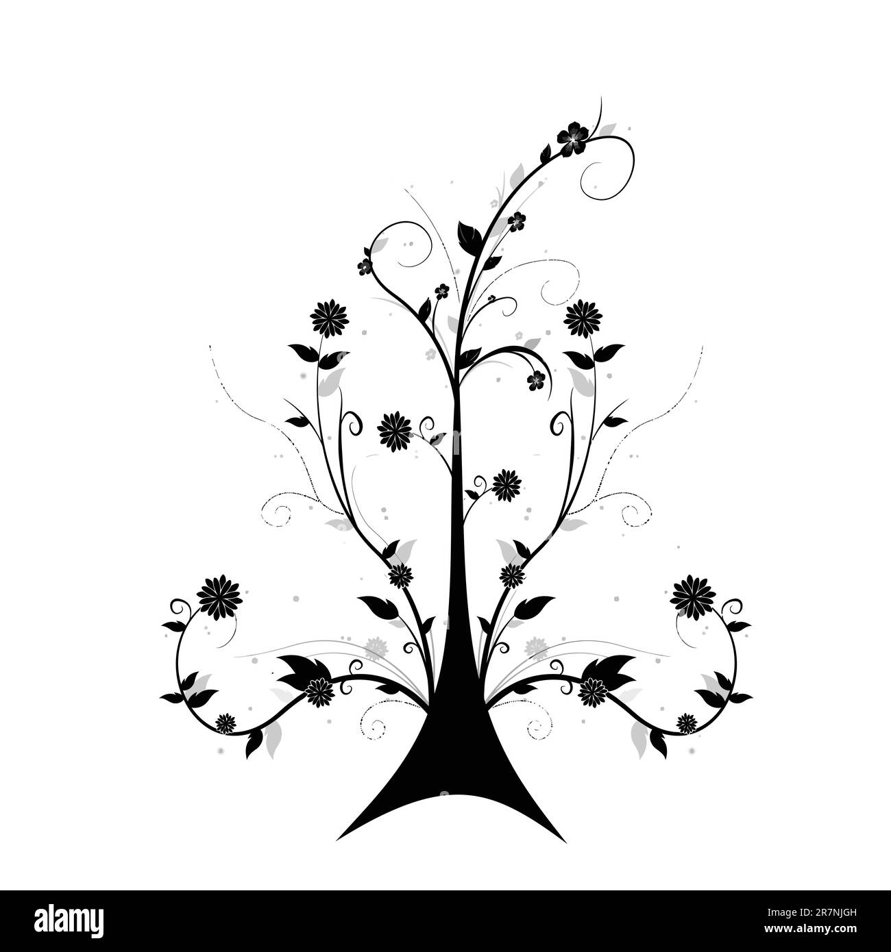 Beautiful abstract floral tree hi-res stock photography and images - Alamy