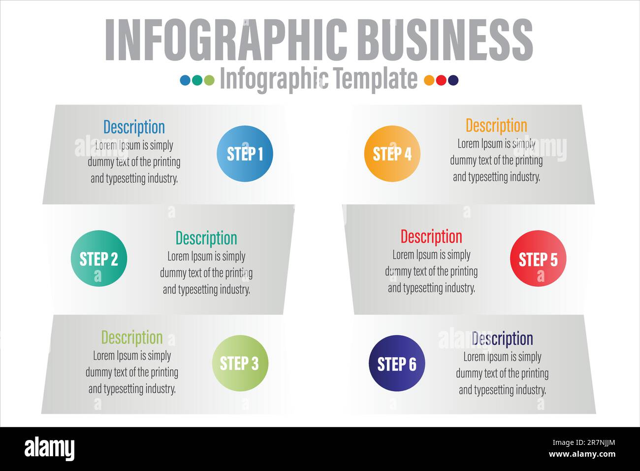 Infographic design template with numbers Six 6 Steps, Six 6 option for ...