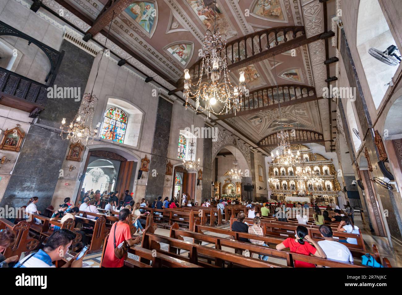 Cebu City,Cebu,Philippines-January 17 2023: Many devout Filipino ...