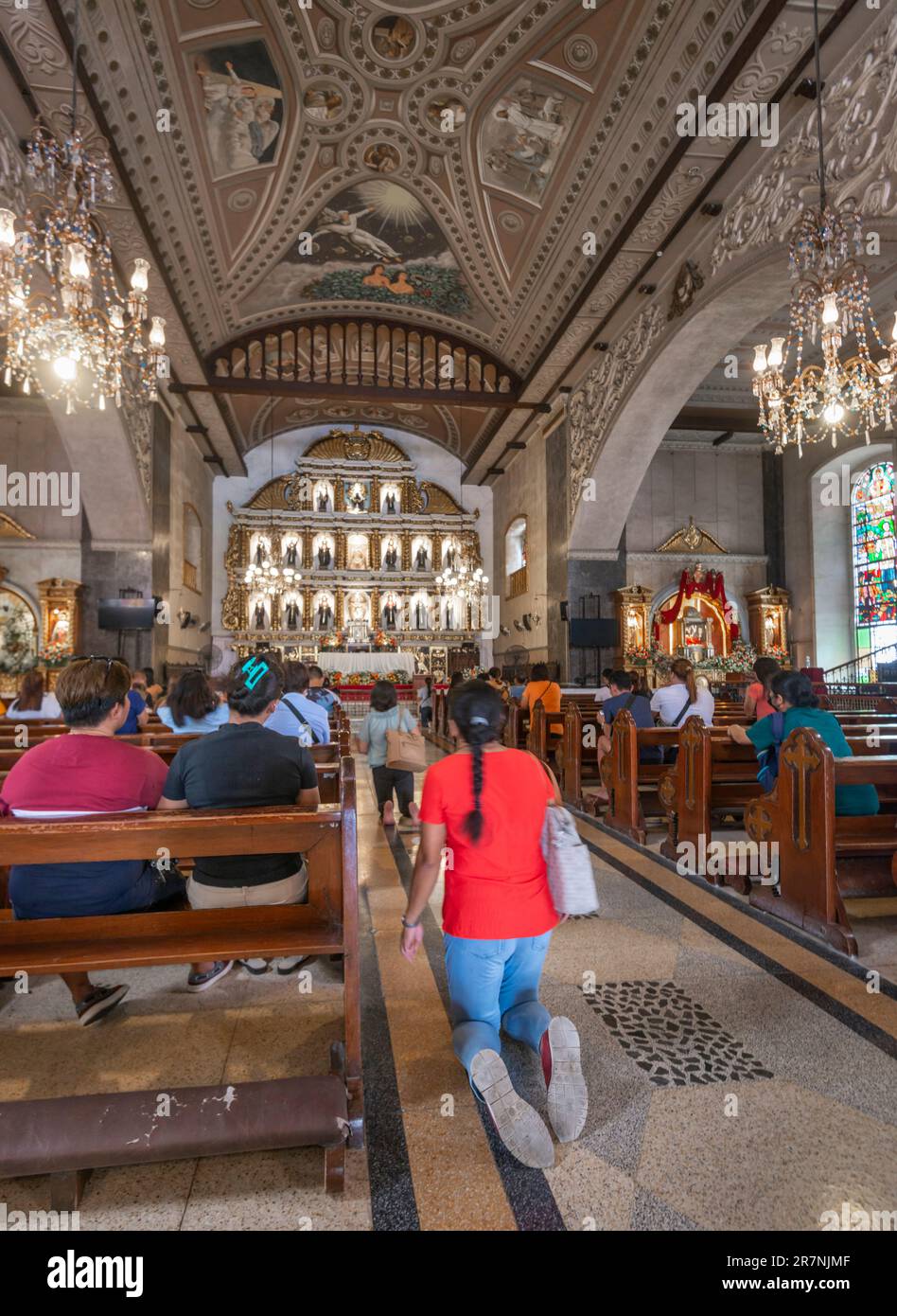 Cebu City,Cebu,Philippines-January 17 2023: Many devout Filipino ...