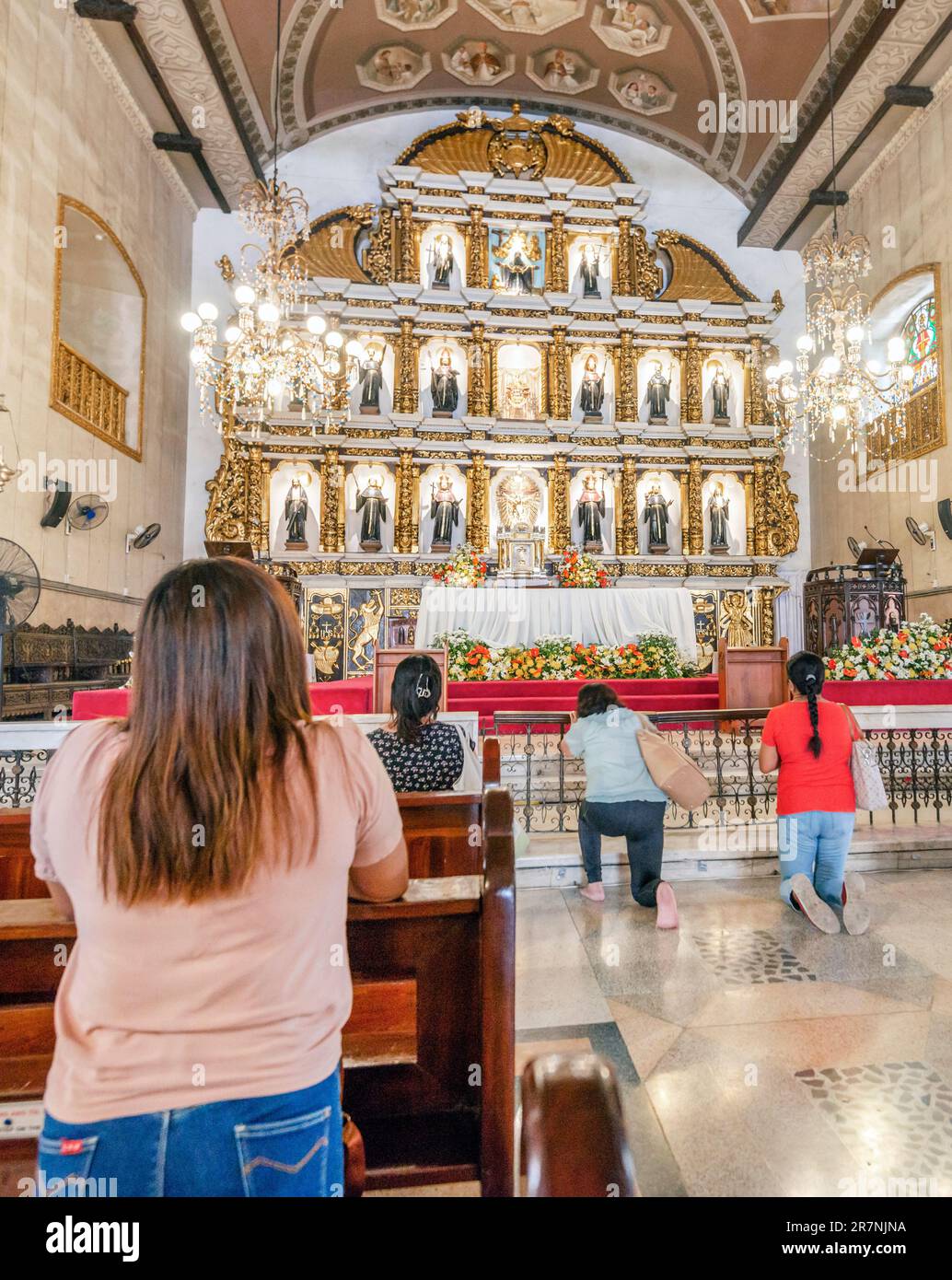 Cebu City,Cebu,Philippines-January 17 2023: Many devout Filipino ...