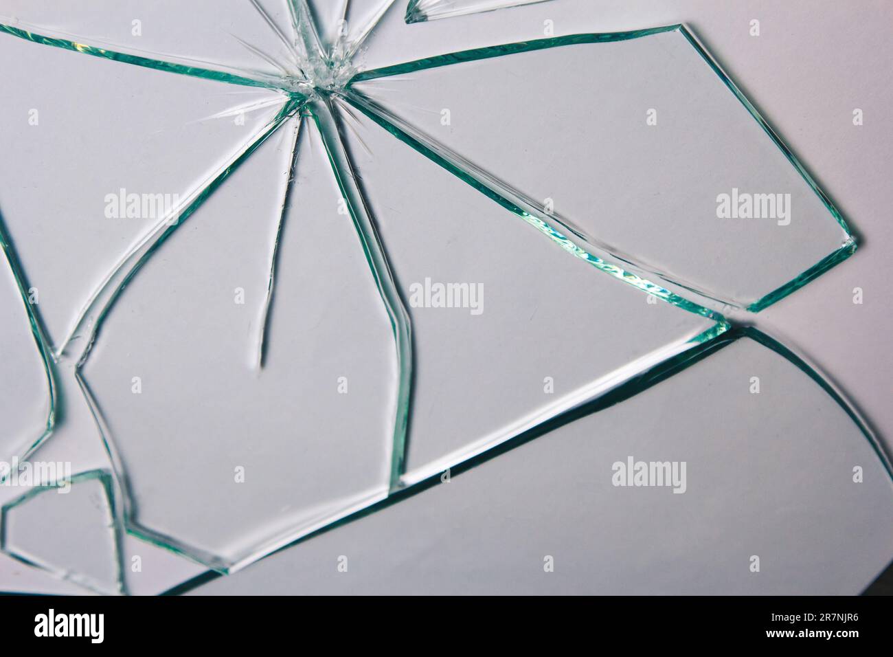 Broken glass pile pieces of texture and background isolated on white ...