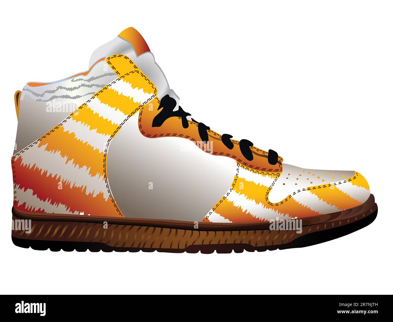 sport shoe over white background, abstract vector art illustration ...