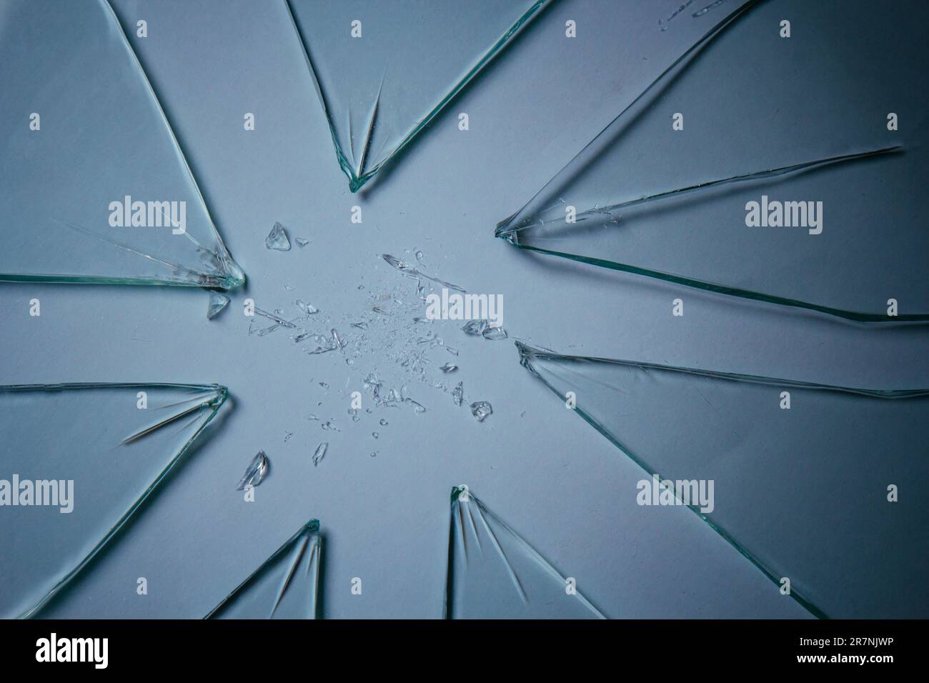 Broken glass pile pieces of texture and background isolated on white ...