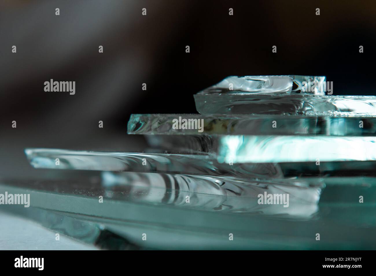 Broken glass background for your images isolated on white. Many large ...