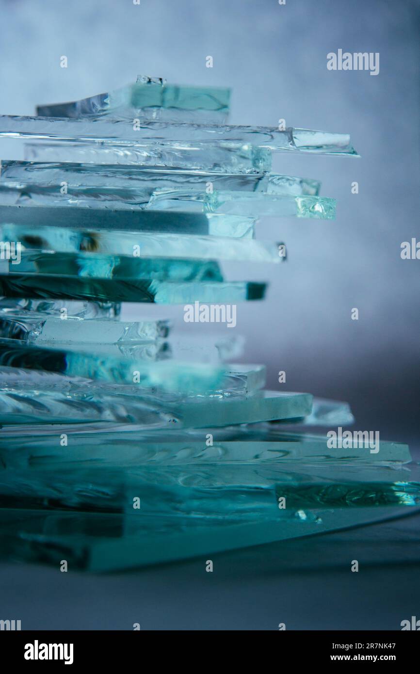 Broken glass background for your images isolated on white. Many large ...