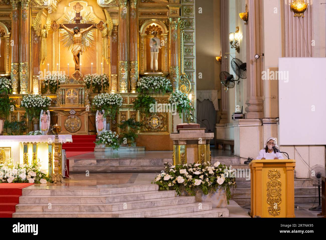 Cebu City,Cebu,Philippines-January 17 2023:During an afternoon service ...