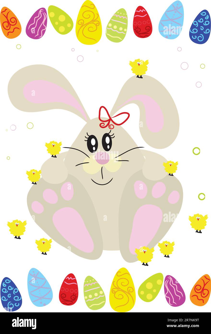 Chick and rabbit Stock Vector Images - Alamy