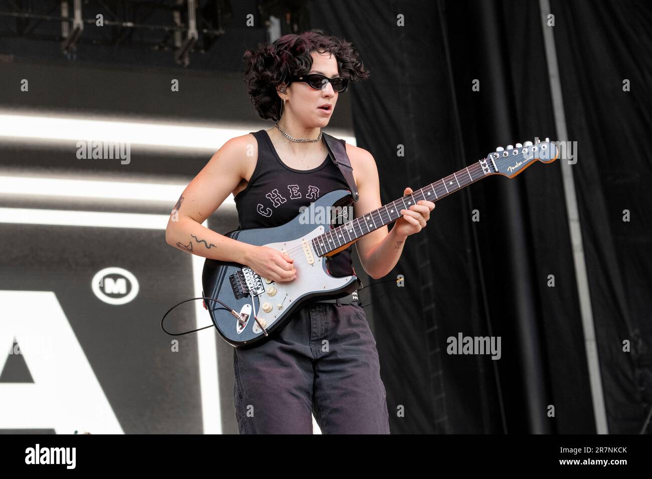 Josette Maskin of MUNA performs during the 2023 Bonnaroo Music and Arts ...