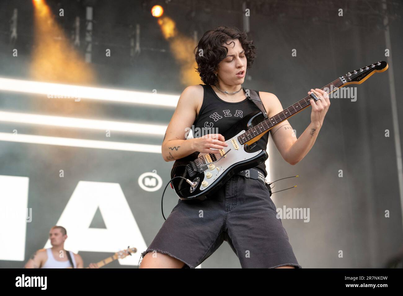 Josette Maskin of MUNA performs during the 2023 Bonnaroo Music and Arts ...