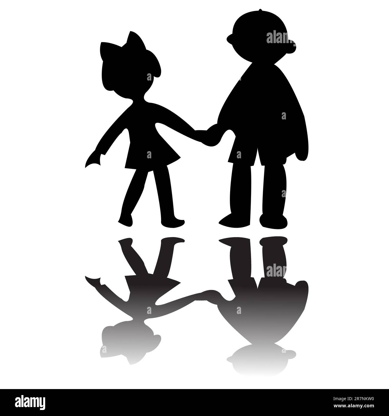 Line boy girl in Cut Out Stock Images & Pictures - Alamy