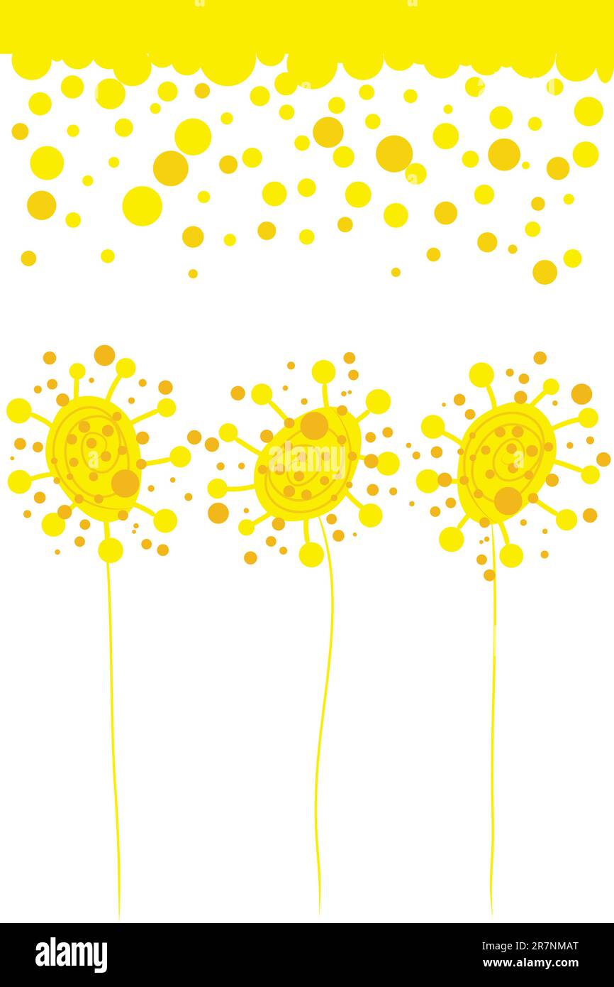 Bunch of yellow flowers Stock Vector Images - Alamy