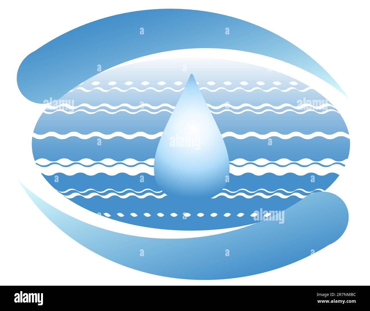 Ocean and a drop of clean water on the planet earth. Symbol Stock ...