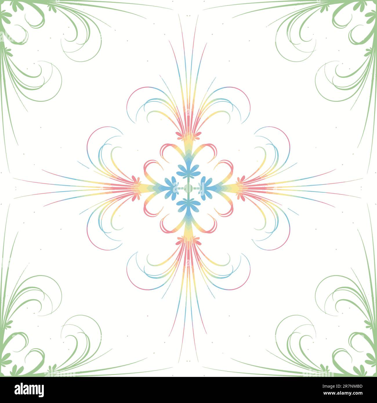 Colorful and beautiful floral pattern on white background Stock Vector ...