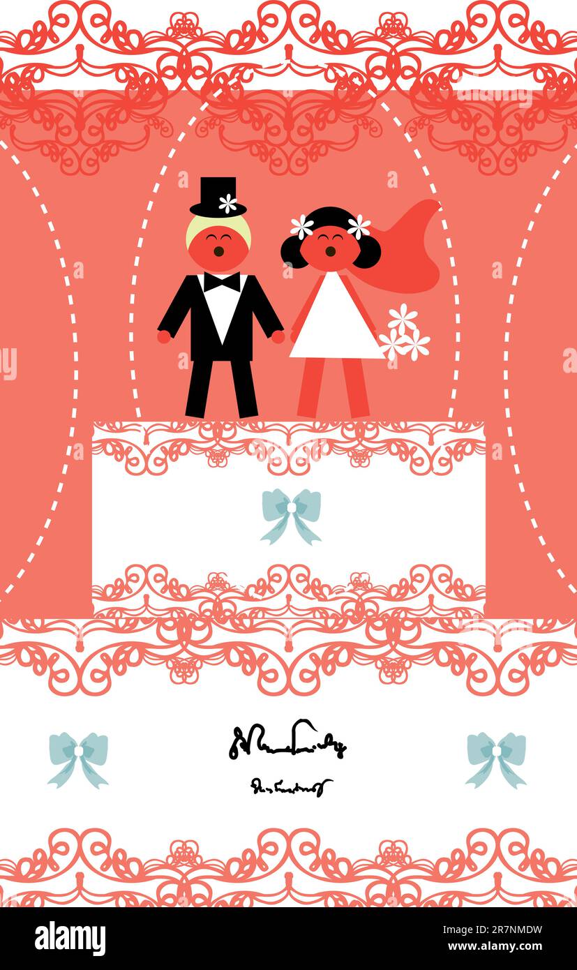 Wedding invitation /love couple card Stock Vector Image & Art - Alamy