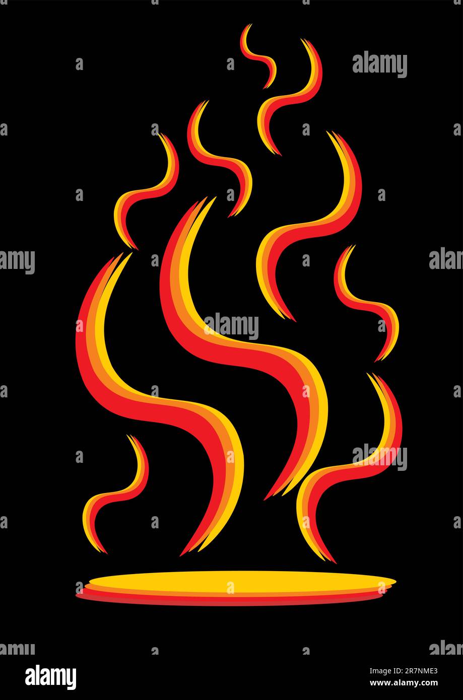Heavy fire. Act of nature. Operated fire Stock Vector Image & Art - Alamy