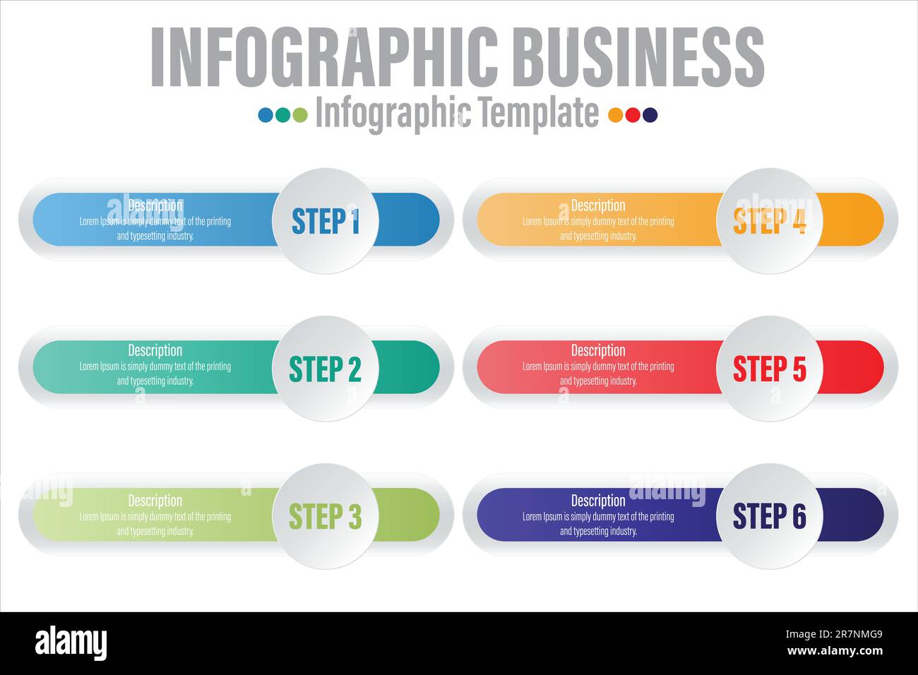 6 Steps, six 6 option scroll bar elements with steps,road map,options ...
