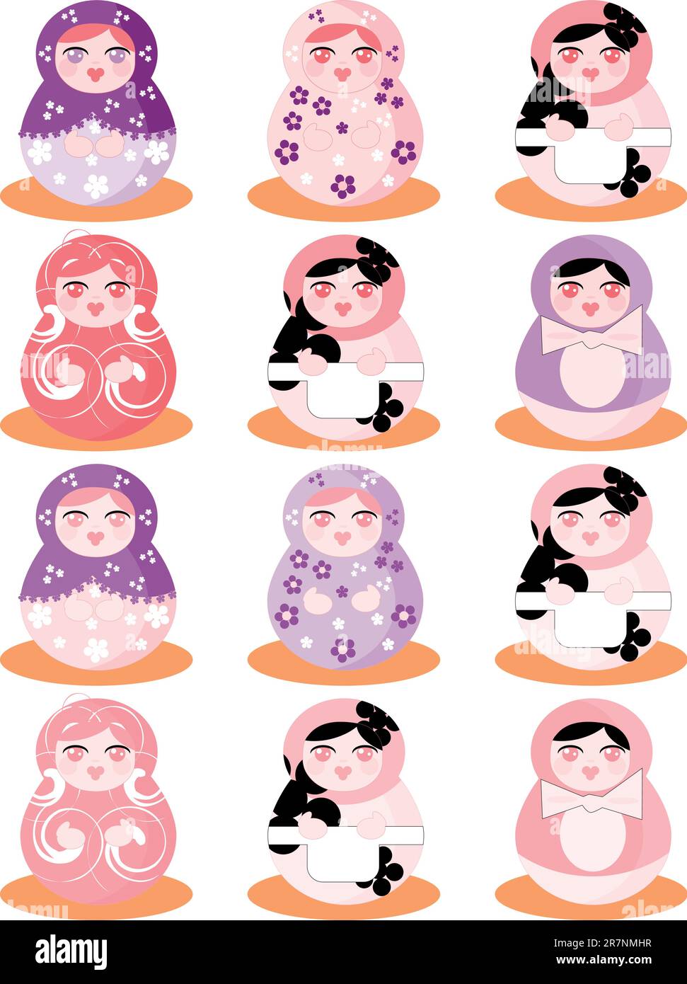 Cartoon russian doll icon Stock Vector Images - Alamy
