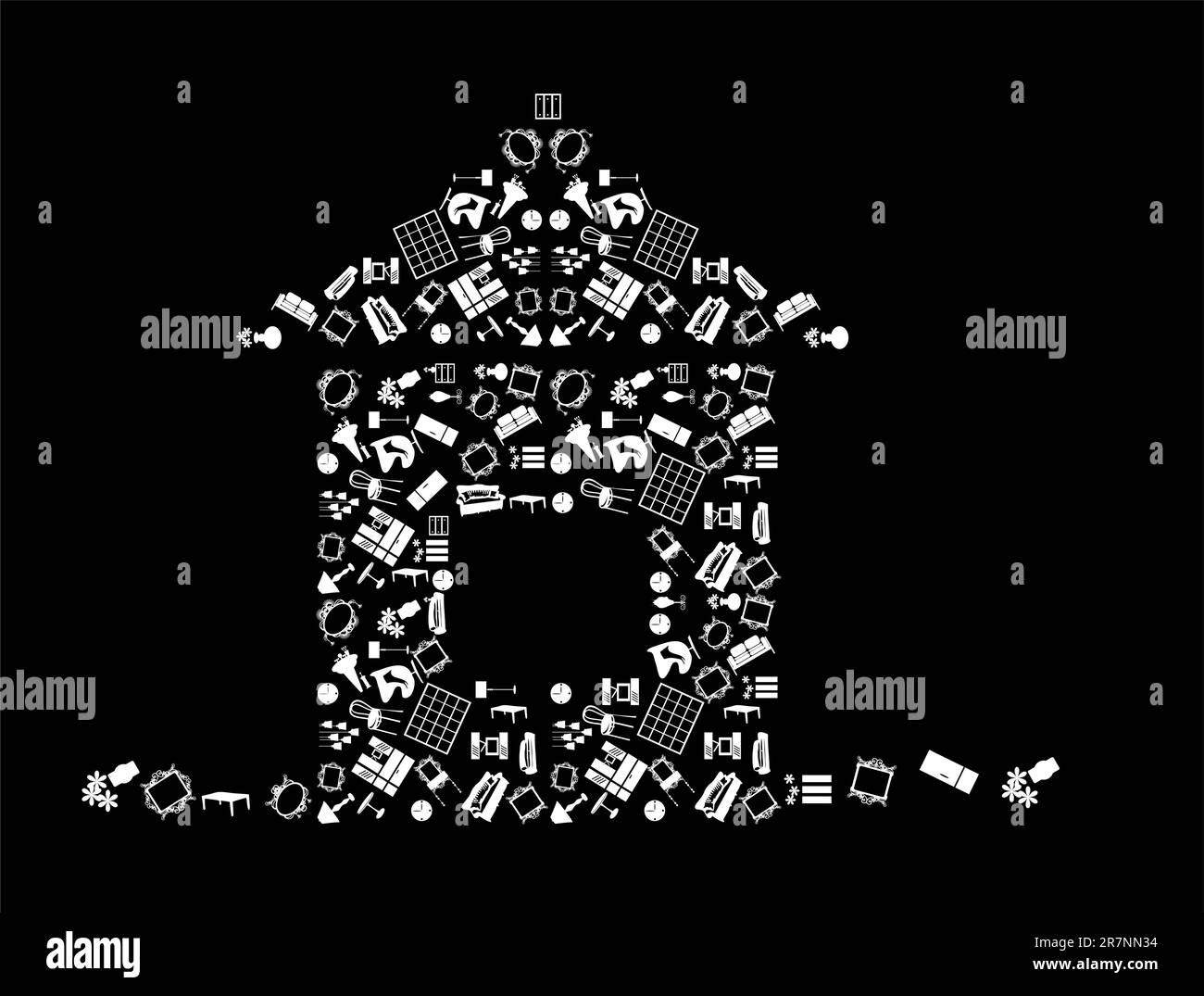 Home icon clipart Black and White Stock Photos & Images - Alamy