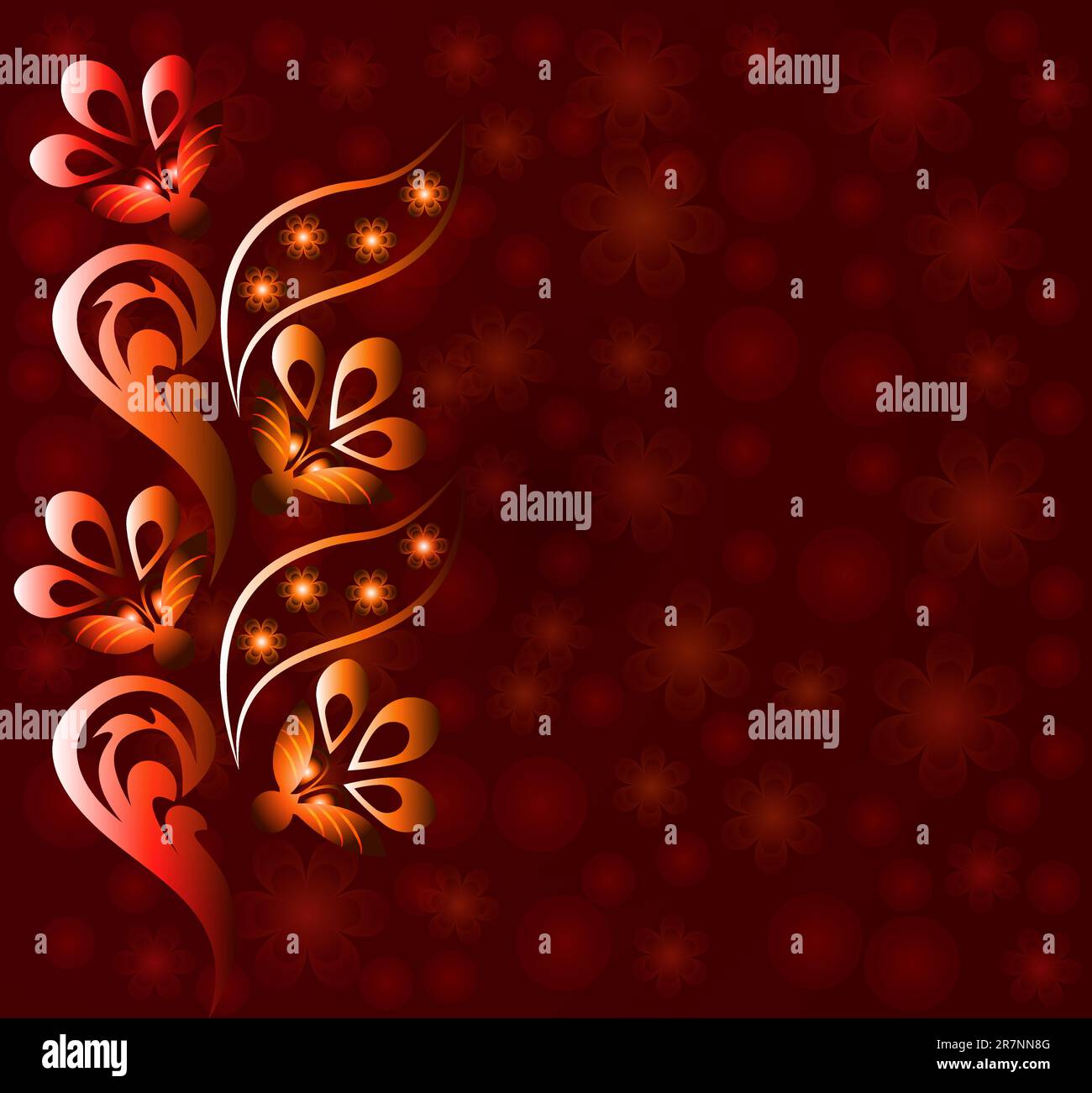 background with decorative flowers for design Stock Vector Image & Art ...