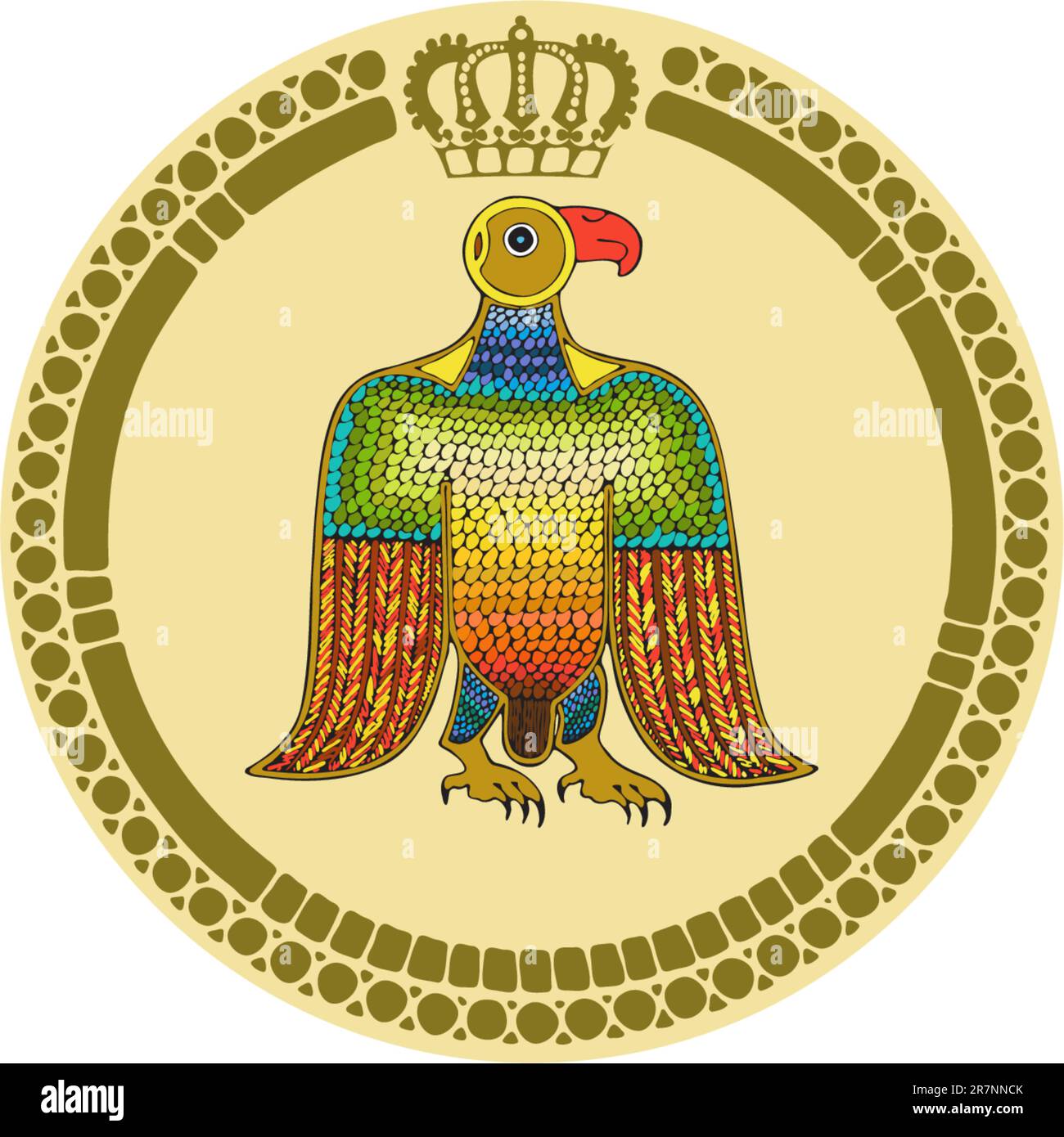 Round emblem with an eagle Stock Vector Image & Art - Alamy