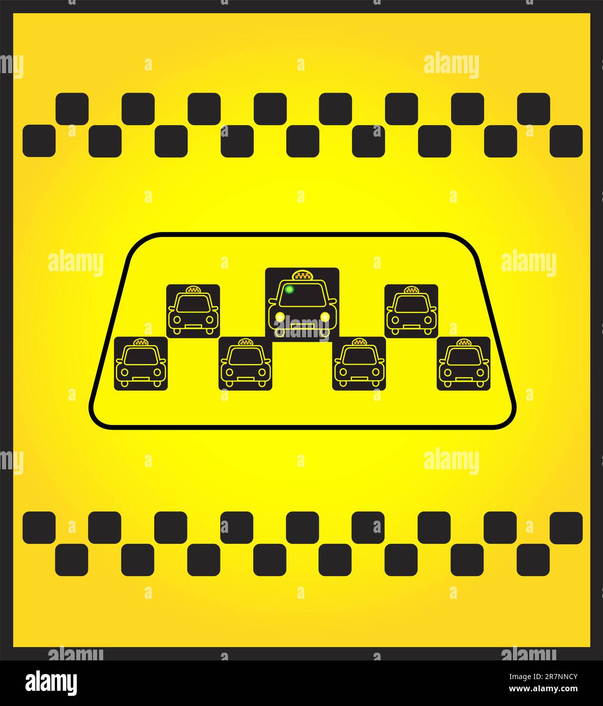 Taxi sign on cab Stock Vector Images - Alamy